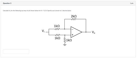Solved Calculate V For The Following Op Circuit Shown Chegg