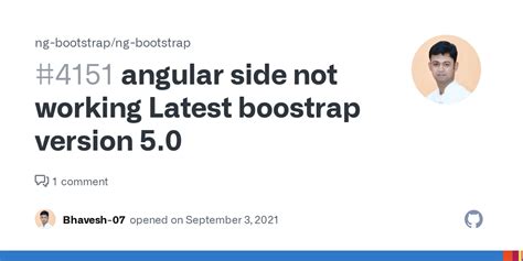 Angular Side Not Working Latest Boostrap Version 50 · Issue 4151 · Ng