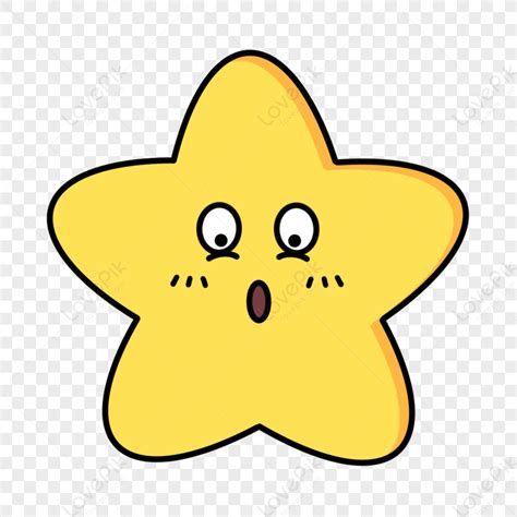 입을 벌리고 귀여운 일러스트 별 표현 이모티콘 검은 행복했어 Png 일러스트 무료 다운로드 Lovepik