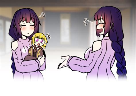 [원신] 라이덴 엄마랑 노는 만화