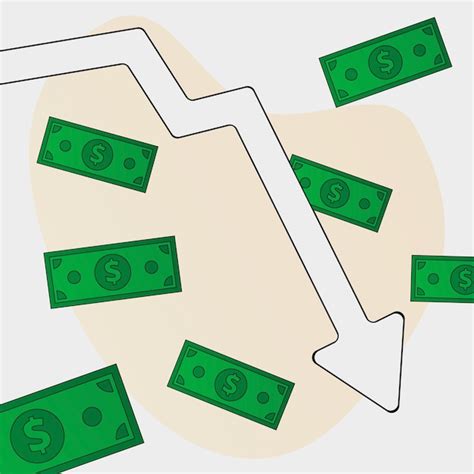 Le Concept De Récession économique Avec La Chute De Largent Vecteur