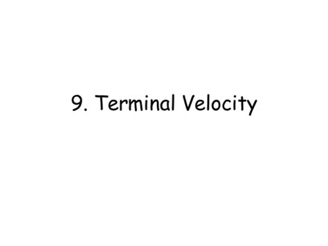 Terminal Velocity Teaching Resources
