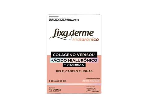 Fixa Derma Hialurônico Suplemento Alimentar Com Colágeno Verisol Caixa