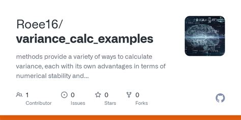 GitHub Roee Variance Calc Examples Methods Provide A Variety Of