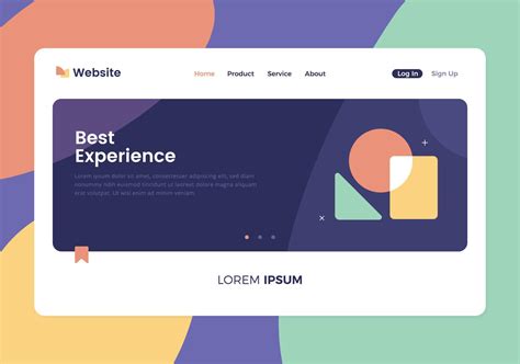 Simple Modern Landing Pages 15926839 Vector Art At Vecteezy