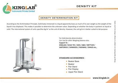 Density Determination Kit Density Determination Kit System Manufacturer From Chennai