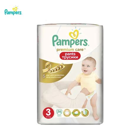 Подгузники-трусики Pampers Premium Care 6-11 кг, размер 3, 56 шт ...