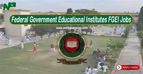 FGEI Jobs 2025 Online Apply For EST Notify Pakistan