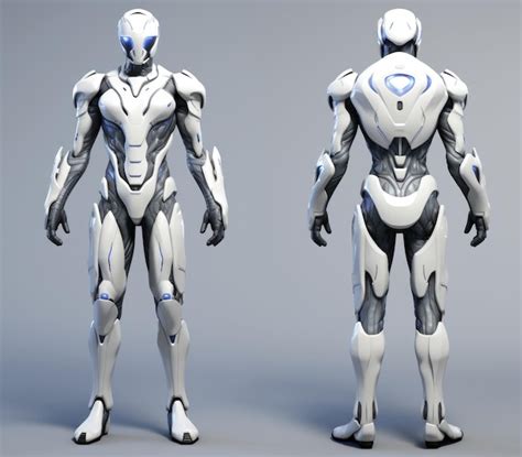 Premium Ai Image Futuristic Scifi 3d Game Character Desig Cyborg