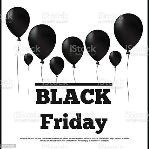 블랙 프라이데이 디자인 문자열 텍스트에 검은 풍선 포스터 판매 0명에 대한 스톡 벡터 아트 및 기타 이미지 0명 3차원 형태 금요일 Istock