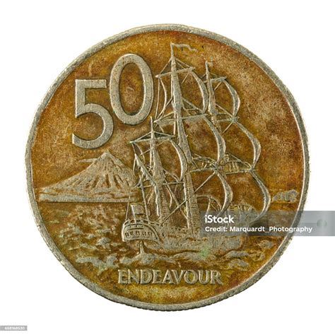 50 뉴질랜드 센트 동전 리버스 흰색 배경에 고립 뉴질랜드에 대한 스톡 사진 및 기타 이미지 뉴질랜드 은행업무 0명