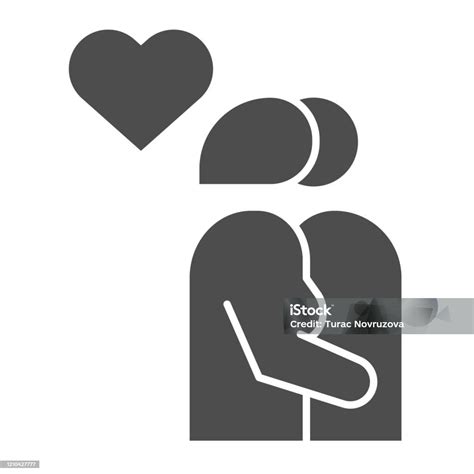 커플 솔리드 아이콘 키스 실루엣 연인 키스와 심장 모양 기호 흰색 배경에 문양 스타일의 그림 모바일 개념 및 웹 디자인에 대한
