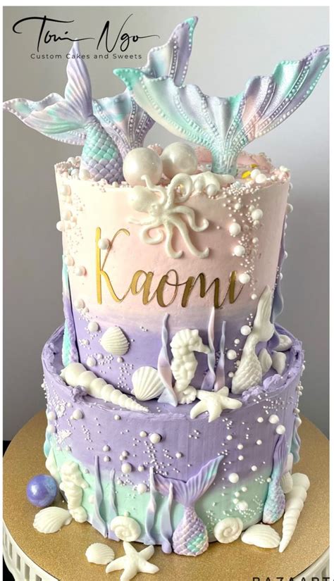 Mermaid Themed Cake For A Magical 6th Birthday