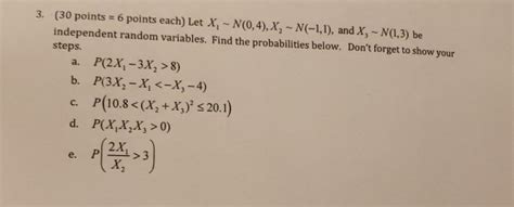 Solved Points Points Each Let X N X Chegg Com