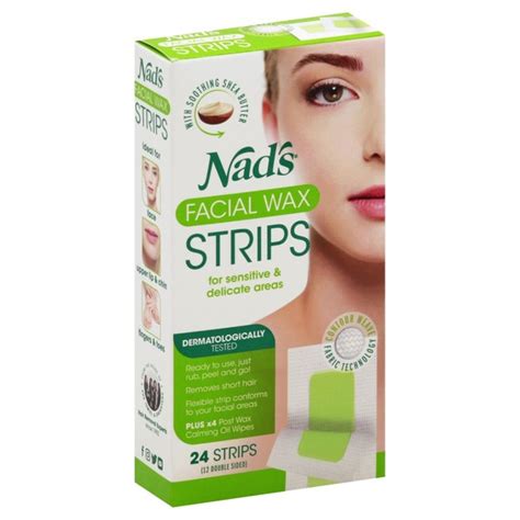 Nads Facial Wax Strips With Soothing Shea Butter 24 Ct Instacart