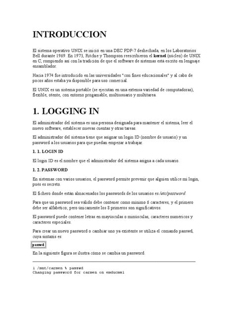Manual De Unix 3 Pdf Interfaz De Línea De Comando Archivo De