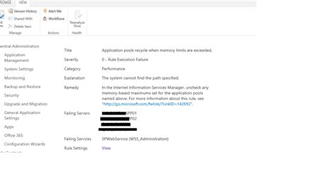 2013 How To Solve Application Pools Recycle When Memory Limits Are Exceeded Health Check Issue