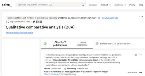 Citation Report Qualitative Comparative Analysis Qca