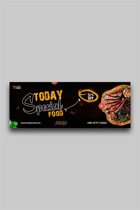 Food Facebook Cover Template Psd Masterbundles