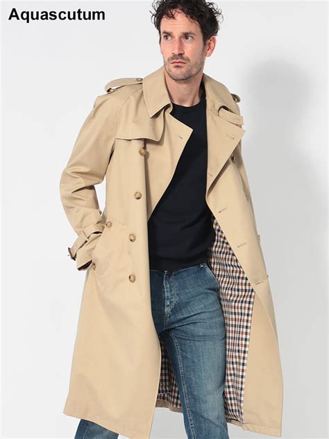 Aquascutum アクアスキュータム 総裏チェック ウエストベルト ダブル トレンチコート Aqtrenchl5【サカゼン公式通販】