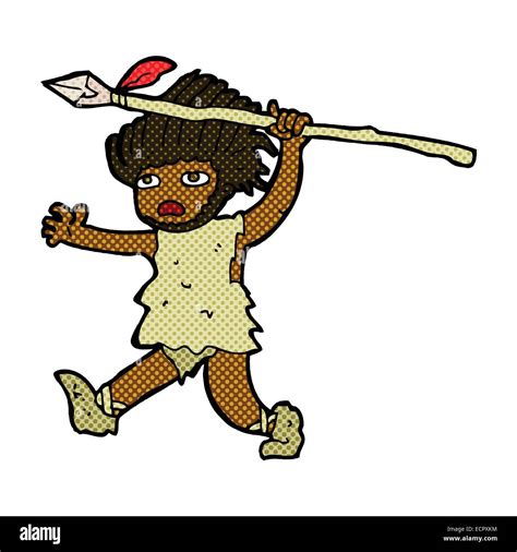 Retro Comic Book Style Cartoon Caveman Stock Vector Image And Art Alamy