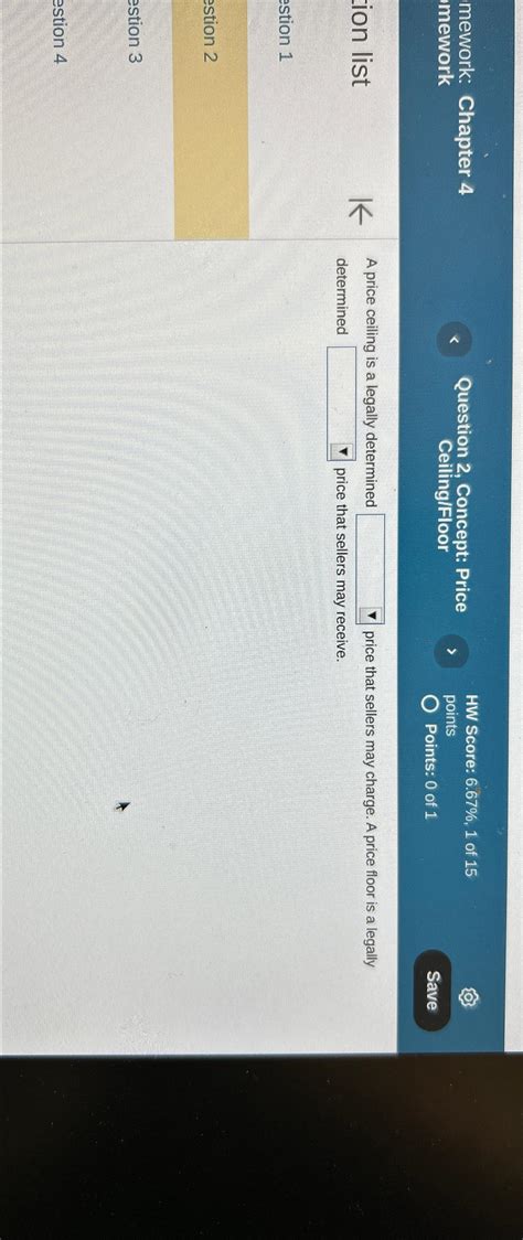 Solved Mework Chapter 4question 2 ﻿concept Pricehw Score