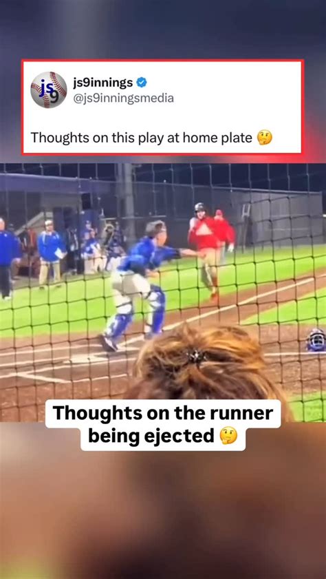 Joshua Shiffman Should The Runner Be Ejected For This Play At The Plate⚾️🤔 Follow