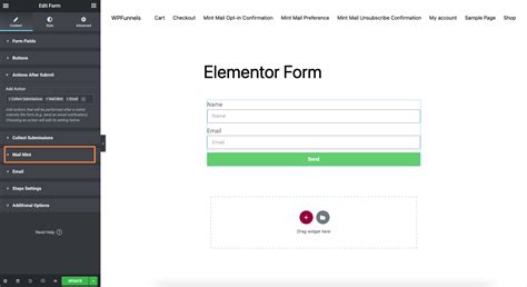 How To Use Elementor Form And Mail Mint To Collect Leads Wpfunnels