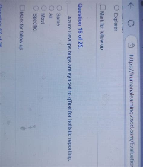 Question 16 Of 25 Azure Devops Bugs Are Studyx