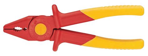 Knipex Flat Nose Plier Insulated 2 In Max Jaw Opening 7 1 4 In