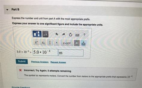 Solved Part B Express The Number And Unit From Part A With Chegg Com