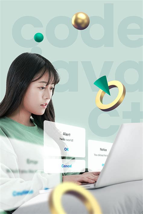 노트북으로 코딩 공부를 하고 있는 여성 유토이미지 상세페이지 베이직샵 21866778