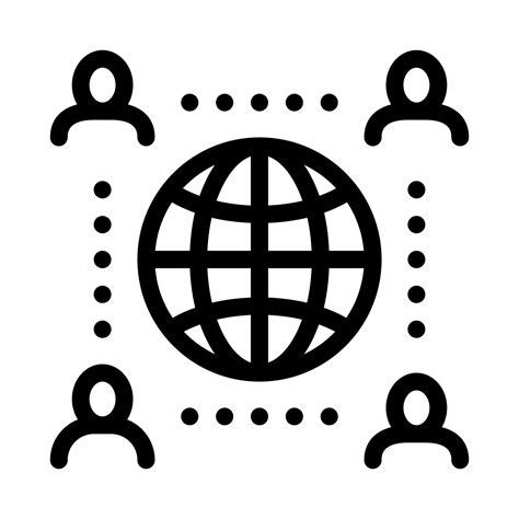 Worldwide Outsource Employees Icon Vector Outline Illustration 17542265 Vector Art At Vecteezy