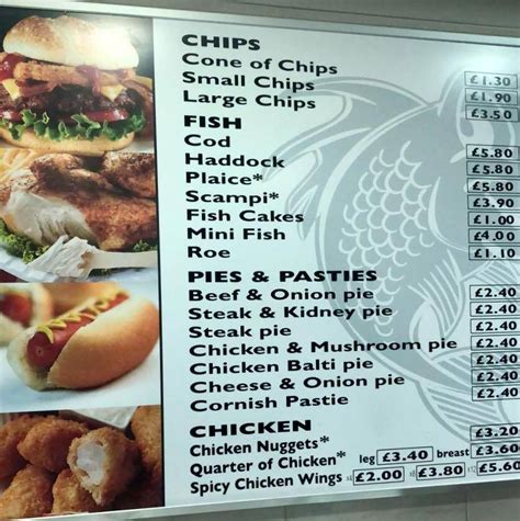 Menu At The Big Fryer Restaurant Long Buckby