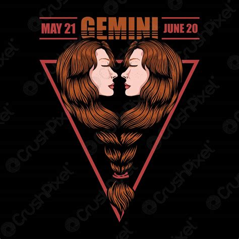 Gemini Zodiac Vector Illustration Stock Vector 5232994 Crushpixel