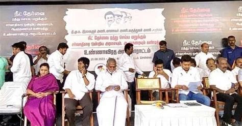 Tamil Nadu Cms Son Leads Statewide Hunger Strike Against Neet