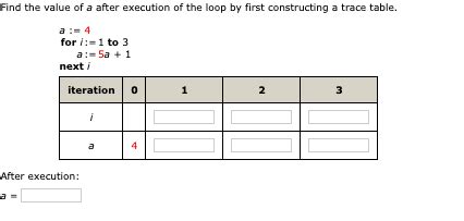 Solved Find The Value Of A After Execution Of The Loop By Chegg