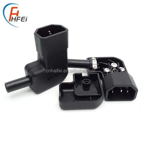 Iec 320 Connector C13 C14 Angled Connector 90° Socket Plug