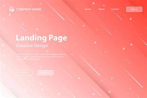 방문 페이지 템플릿 기하학적 모양의 추상적 디자인 트렌디한 레드 그라데이션 가상현실에 대한 스톡 벡터 아트 및 기타 이미지 가상현실 광대한 그라데이션 Istock