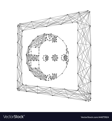 Electrical Outlet Plug Socket From Abstract Vector Image