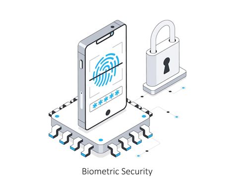 Premium Vector Biometric Security Isometric Stock Illustration Eps