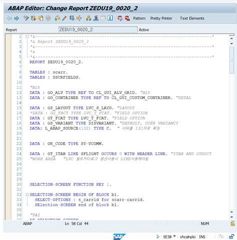 9기 Sap방 Abap으로 Alv 조회하는법 따라하기