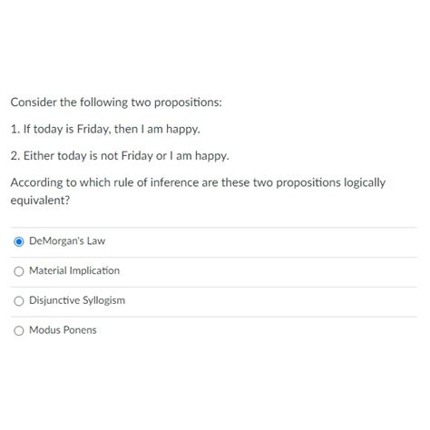Solved Consider The Following Two Propositionsif Today Is