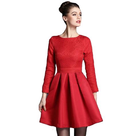 Vestido De Festa Plus Size Autumn Winter Dress Women 2016 Long Sleeve Ladies Vintage Midi Office