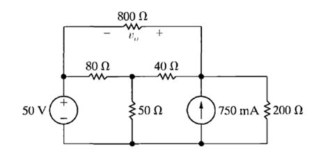 Solved Find the value of 𝑣0 in the circuit Chegg com