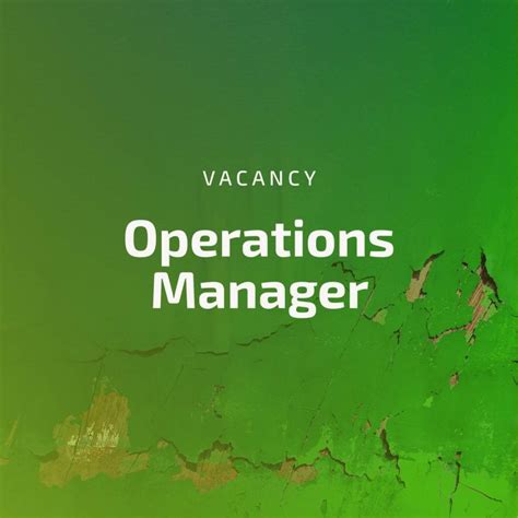 Mohamed Abubakkar On Linkedin Job Vacancy Operation Manager No Of Vacancy 2 Opportunity In