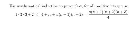 Solved Use Mathematical Induction To Prove That For All