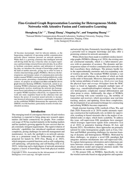 Pdf Fine Grained Graph Representation Learning For Heterogeneous Mobile Networks With