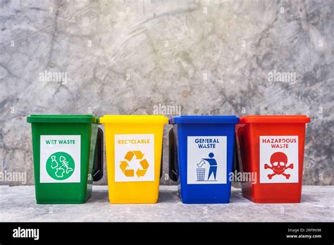The Concept Of Waste Classification For Recycling Collection Of Bins
