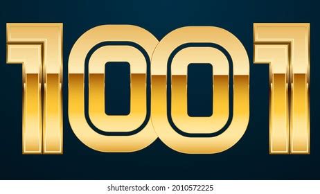 1010 Number Gold 3d Illustration Stock Illustration 2011657595